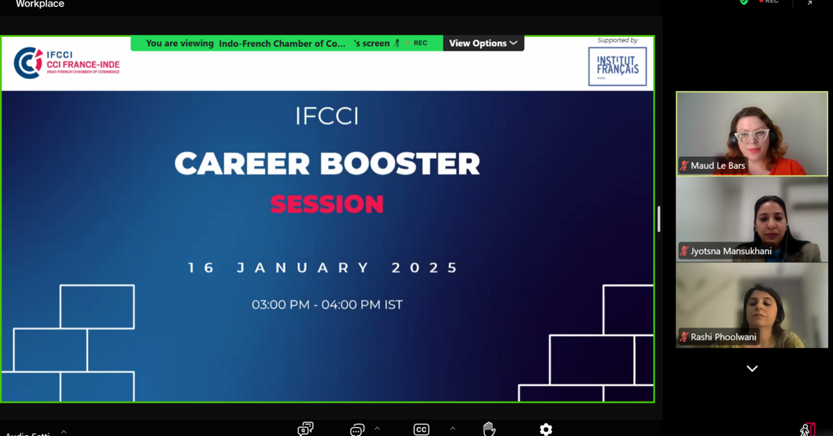 IFCCI Career Booster Session 1 | CCI France Inde