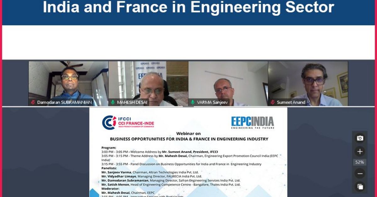 Webinar : Business Opportunities for India and France in Engineering Sector | CCI France Inde